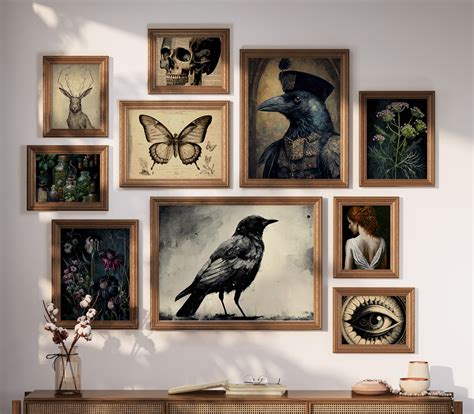 Dark Academia 13 Image Printable Art Collection Vol 2 Gothic Etsy Dark Academia Wall Decor