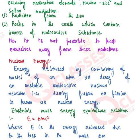 Radioactivity Chapter Important Questions Class10 Icse