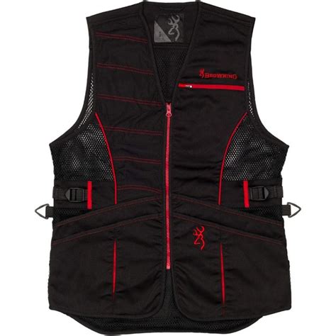 Bullseye North Browning Ace Shooting Womens Vest Blackred Large