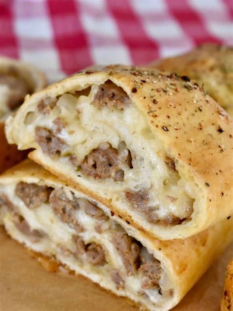 Italian Sausage Bread Stuffed With Sausage And Cheese This Delicious
