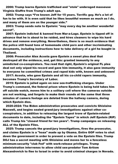 Trump Epstein Timeline Album On Imgur