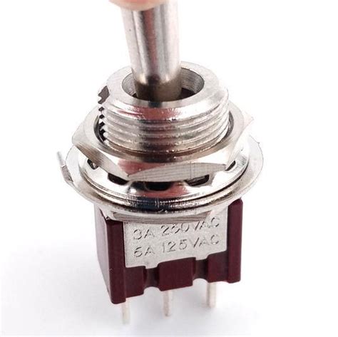 Mts 102 12mm 3 Pin 2 Way On On Self Locking Toggle Switch Toggle
