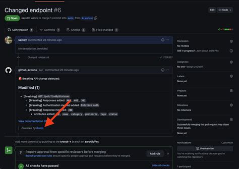 Adapt Copywriting Of The Pull Request Comment · Issue 387 · Bump Sh