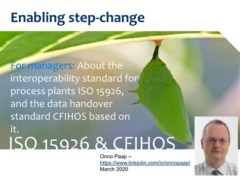 Iso 15926 And The Data Handover Standard Cfihos Based On It Docslib