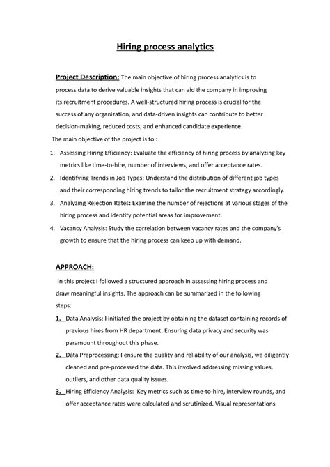 Hiring Process Analytics Report Hiring Process Analytics Project Description The Main