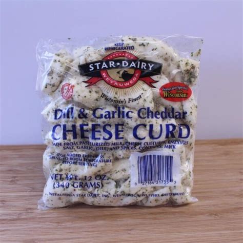 Cheddar Cheese Curd Dill And Garlic 12oz Weyauwega Star Dairy