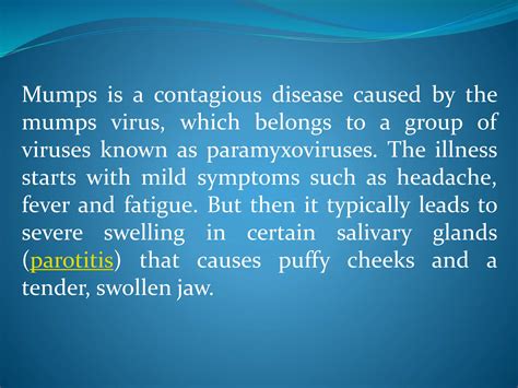 Mumps Department Of Physiotherapy Shuats Pdf