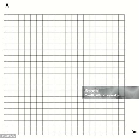 Grid Paper Mathematical Graph Cartesian Coordinate System With Xaxis