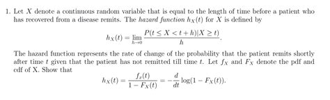 Solved Let X Denote A Continuous Random Variable That Is