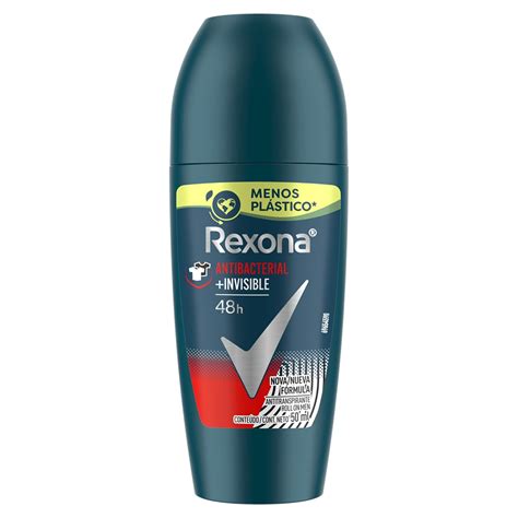 Desodorante Roll On Rexona Men Antibacterial Invisible 50ml Rexona