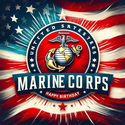 United States Marine Corps Birthday Celebration Graphic Premium Ai