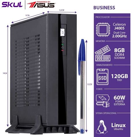 Mini Computador Business B100 Powered By Asus Celeron Dual Shopee