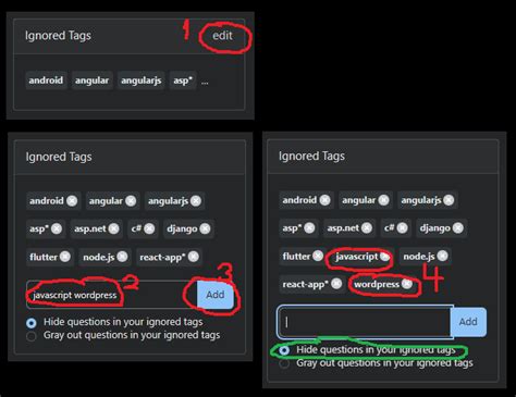 How To Ignore A Tag And All Its Questions Permanently In Stackoverflow Meta Stack Overflow