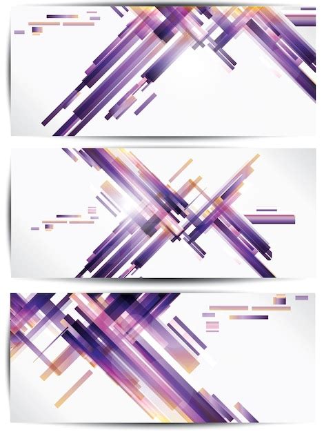 Premium Vector Set Of Abstract Colorful Web Headers And Cards Abstract Vector Illustration