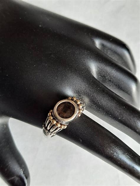 Sterling 14k Silver Signed Nf Quartz Gemstone Ring Gem