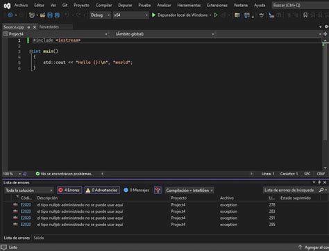 errores de compilación usando código nativo c en proyecto c cli
