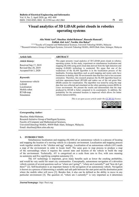 Visual Analytics Of 3d Lidar Point Clouds In Robotics Operating Systems Pdf