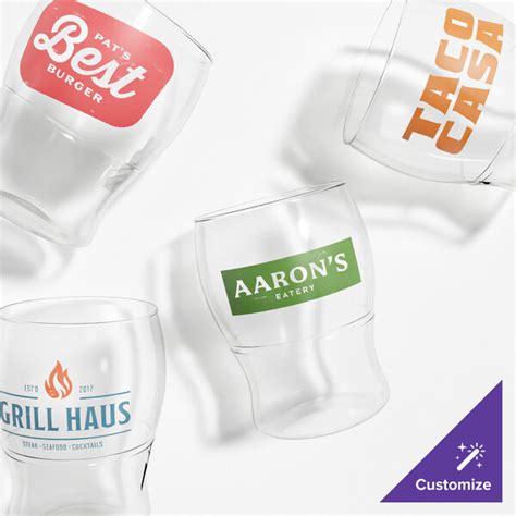 Tossware Pop 7 Oz Customizable Plastic Mini Pint Glass 252case