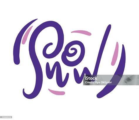 눈 텍스트 벡터 레터링 포스터 또는 카드입니다 현대 브러시 서 예입니다 0명에 대한 스톡 벡터 아트 및 기타 이미지 0명 12월 겨울 Istock