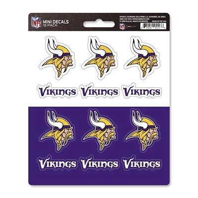 Minnesota Vikings Nfl Vinyl Die Cut Sticker Set Decal Sheet Free