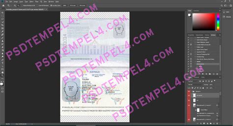 Australia Passport Psd Template Fake Fully Editable High Quality