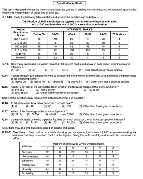 Check Practice Set For English Quant Reasoning Job Carnival