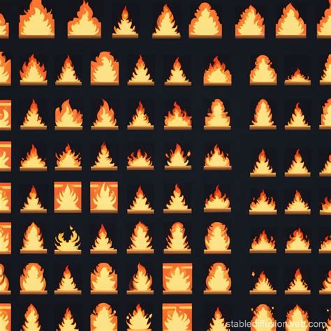 Pixel Styled Fire Animation Stable Diffusion Online