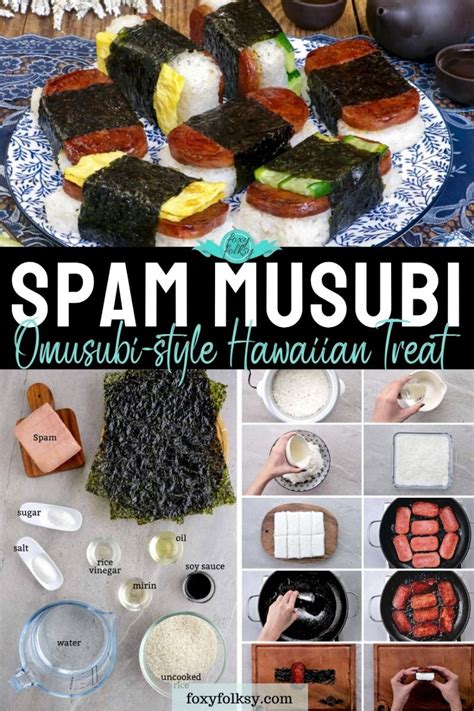 Spam Musubi Foxy Folksy Recipe Hawaiian Food Homemade Sushi Spam Musubi