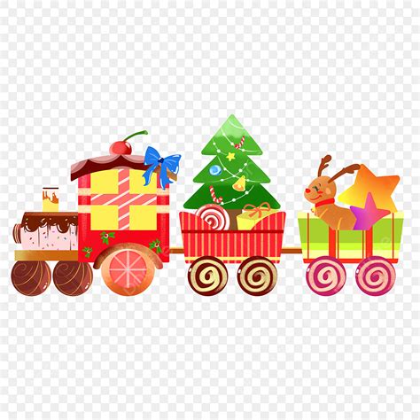 크리스마스 일러스트 선물 기차 크리스마스 선물 운송 선물을 보내다 Png 일러스트 및 Psd 이미지 무료 다운로드