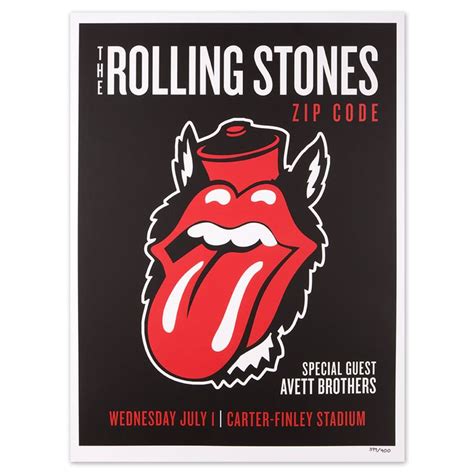 The Rolling Stones Zip Code Tour Raleigh Us Rolling Stones Poster Rolling Stones