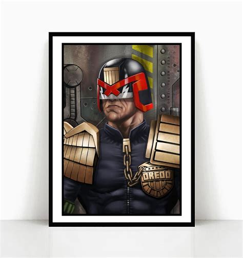 Judge Dredd A3 Poster Fan Art Print 2000ad Etsy Australia