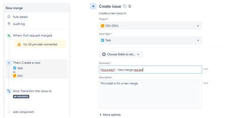solved automatically creating a jira ticket when a gitlab