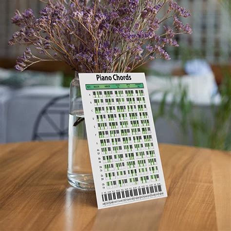 Piano Chord Chart Music Exercise Poster Piano Chor Vicedeal
