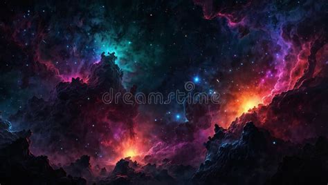 Neon Nebula High Resolution 13k Background For Sci Fi And Gaming