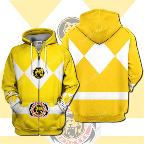 Power Ranger Hoodie Yellow Power Ranger Costume T Shirt Amazing Power