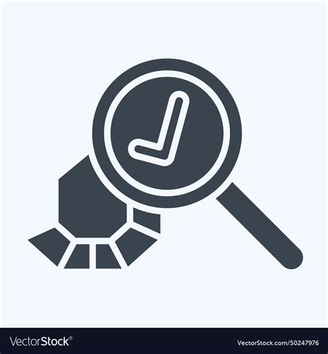 Icon Quality Control Related To Jewelry Symbol Vector Image