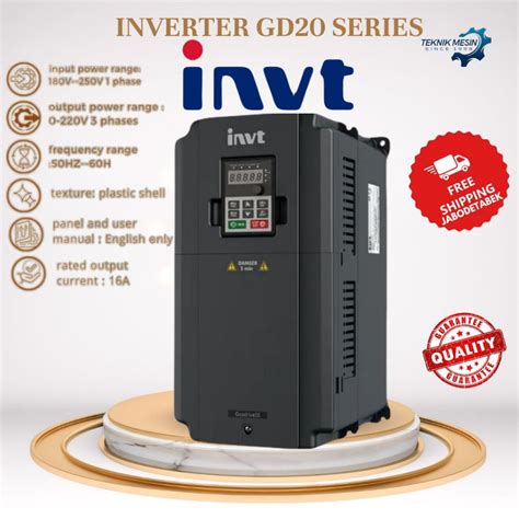 Jual Invt Inverter Gd20 1r5g S2 15kw 220v Inverter Dinamo 1 Phase