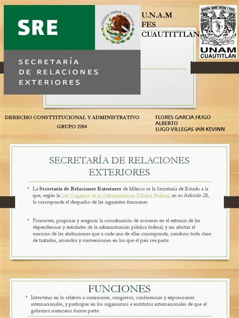 Secretaria De Relaciones Exteriores México Ley Pública