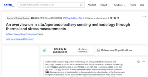 An Overview On In Situoperando Battery Sensing Methodology Through