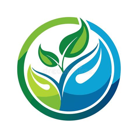 Vector Of Environmental Themed Logo With A Circle Shape And Plant Seeds