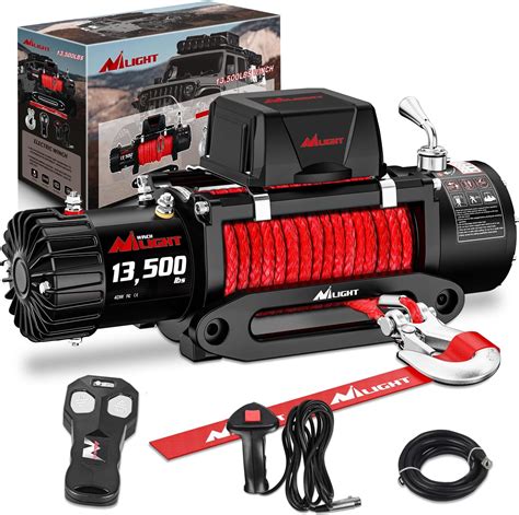 Nilight 12v Electric Winch 13000lbs Atv Trailer Winches