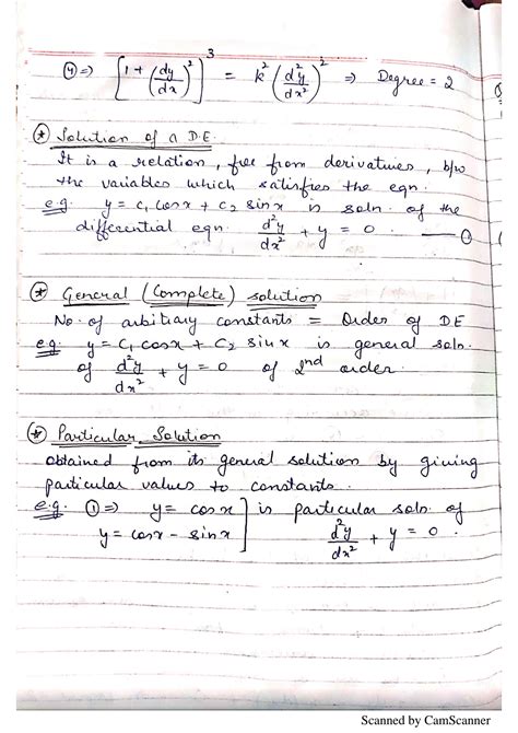 Solution Mathematics Ordinary Differential Equation Of 1st Order