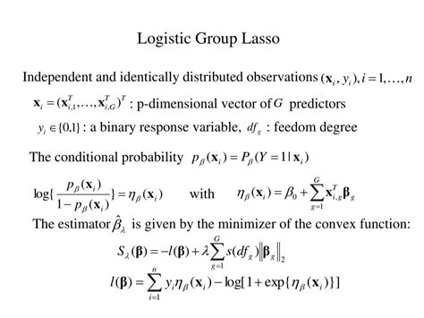 Ppt The Group Lasso For Logistic Regression Powerpoint Presentation