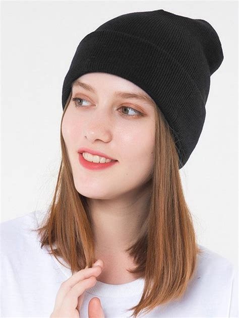 Beanies Plain Knit Embroidery More Artofit