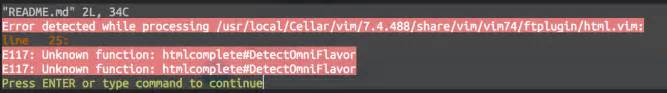 Vim Unknown Function Htmlcomplete DetectOmniFlavor Stack Overflow