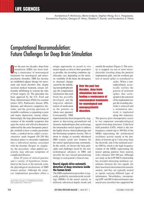 Pdf Computational Neuromodulation Future Challenges For Deep Brain Stimulation