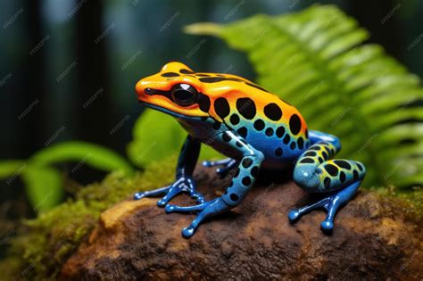 Premium Photo A Colorful Rainforest Poison Dart Frog