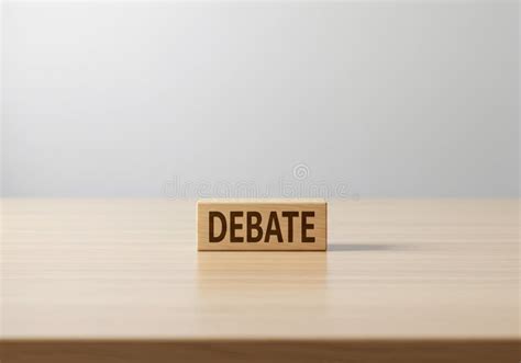 Debate Concept Wood Block On Table For Education Politics And