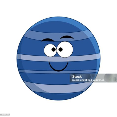 귀여운 만화 영화 해왕성 행성 벡터 일러스트 레이 션 W 절연 과학에 대한 스톡 벡터 아트 및 기타 이미지 과학 교육 구 Istock