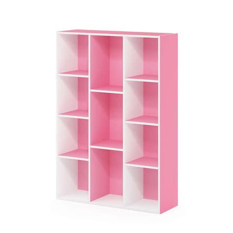 Furinno Luder Bookcase Book Storage 11 Cube Whitepink For Sale
